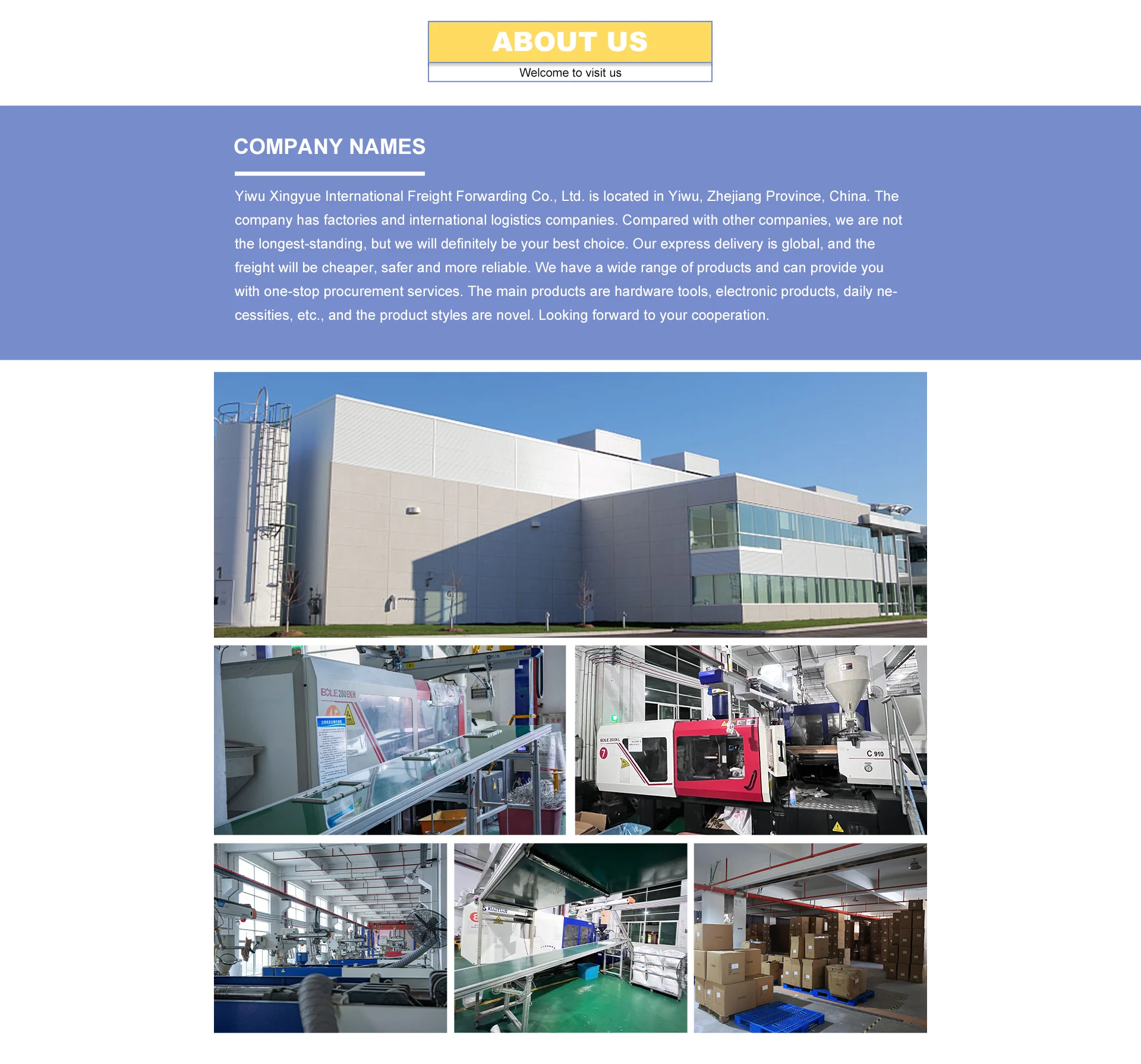 Company Overview - Yiwu Bin Li Import And Export Co., Ltd.