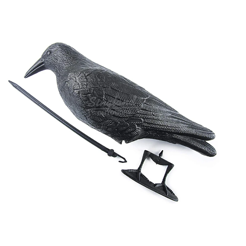 Stand Full Frame Shooting Hunting Equipment Plastic Black Crow Decoys W ...