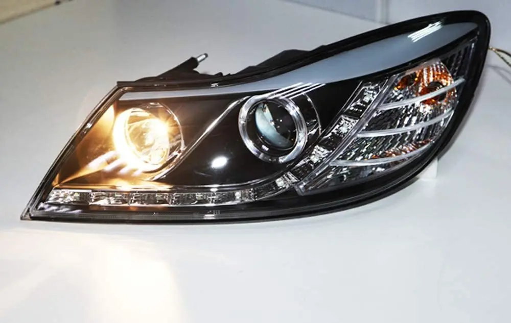 Set of LED Head Light Assembly Case for Skoda Octavia 2011-13 with ...