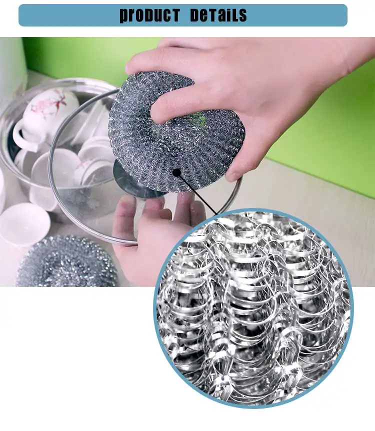 Wholesale Stainless Steel Kitchen Scrubber Dishwashing Metal Sponge ...