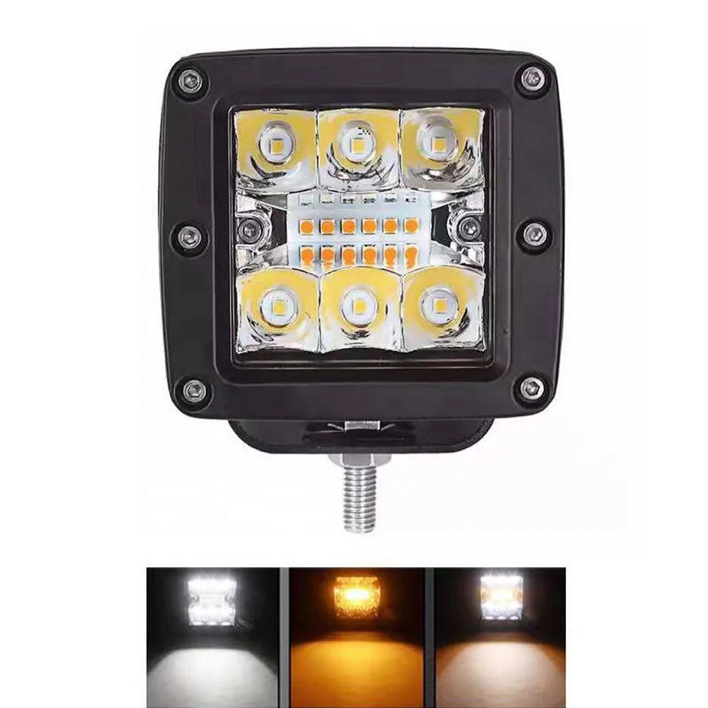 Off Road Driving Fog Light - 18W LED Square Flush Mount
