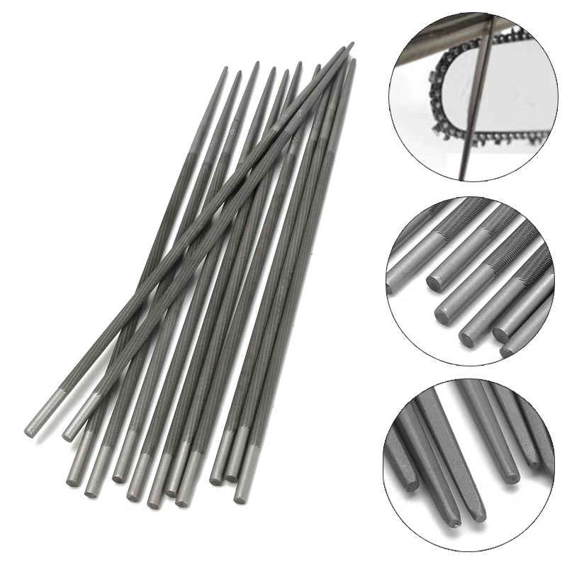 Round High Carbon Steel Chainsaw Sharpening Chainsaw Saw Chain Files ...