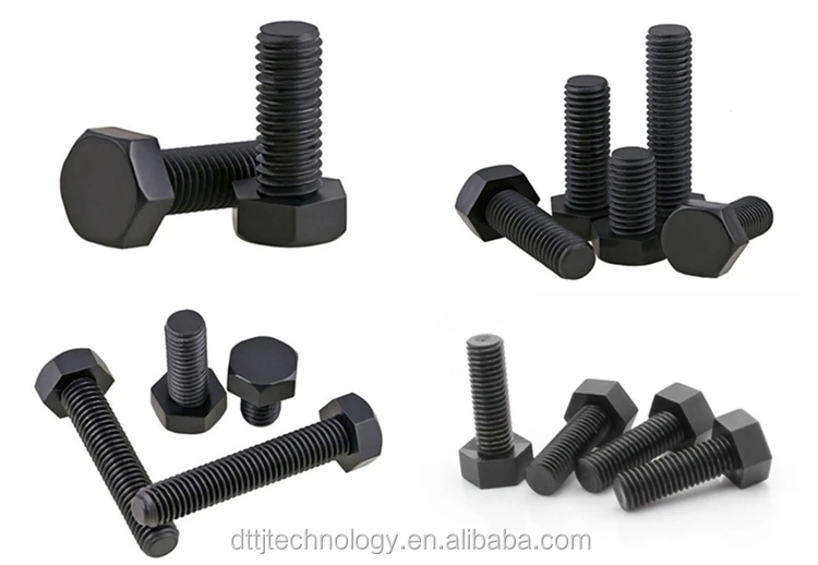 4.8" Steel Hex Bolt CS Grade 8 - Black Hex Head Bolt for Secure ...
