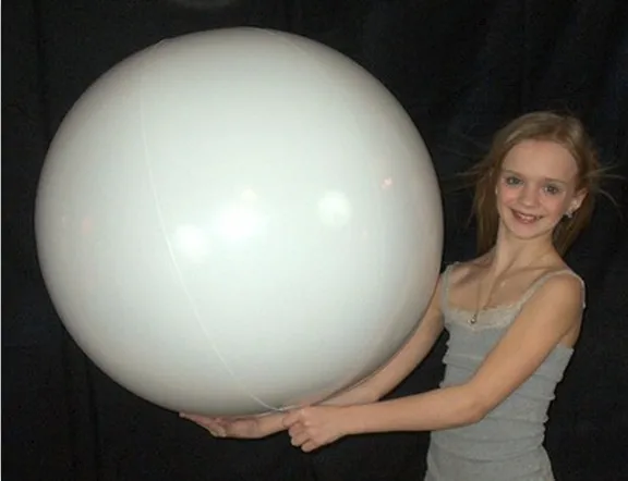 White Inflatable 36 Inch Pvc Giant Softbal Beach Ball With Custom Logo ...