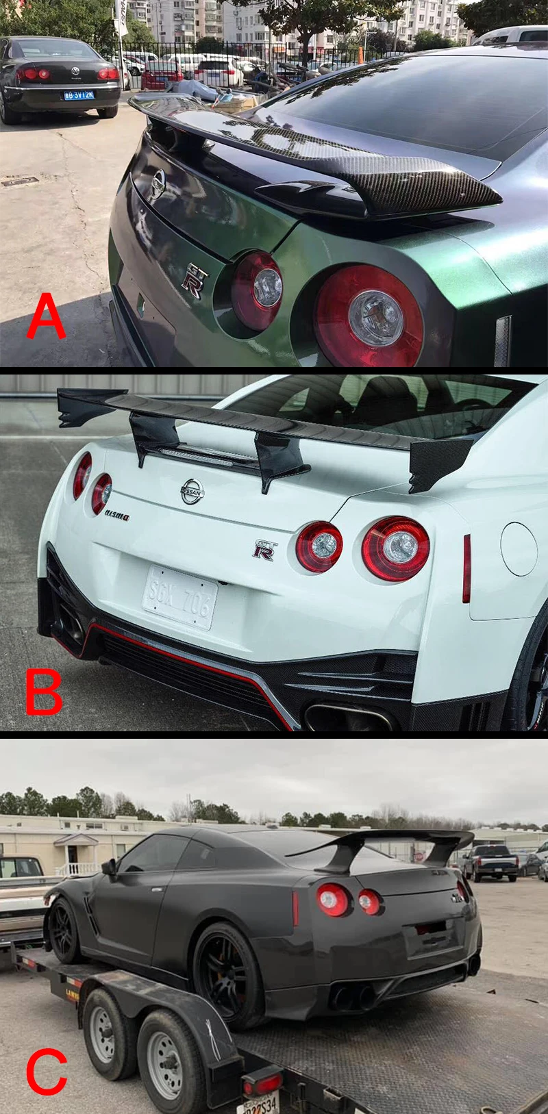 Carbon Fiber Spoiler Wing for GTR R35 Nismo Style Rear Wing