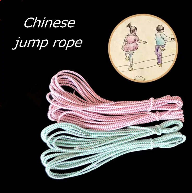 High Elastic Stretch Skip Rope Chinese Jump Rope With Knotted End For ...