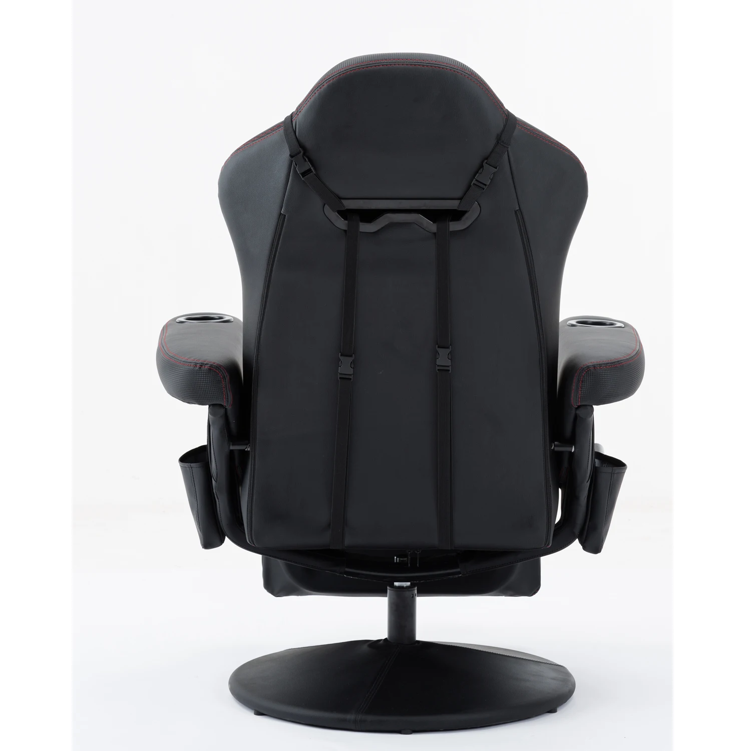 Luxury Gaming Chair With Cup Holder White Racing Style Leather ...