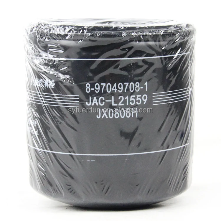 Heavy Duty Oil Filter 8-97049708-1 L21559 JX0806H for Diesel Engines