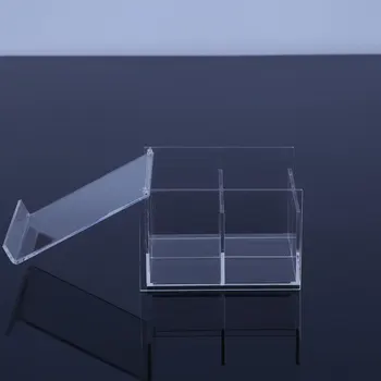 Custom Clear Acrylic Box With Dividers And Hinged Lid - Buy Acrylic Box ...