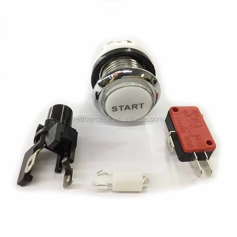 Silver Plate Push Start Button Push Button Arcade Buttons For Arcady ...