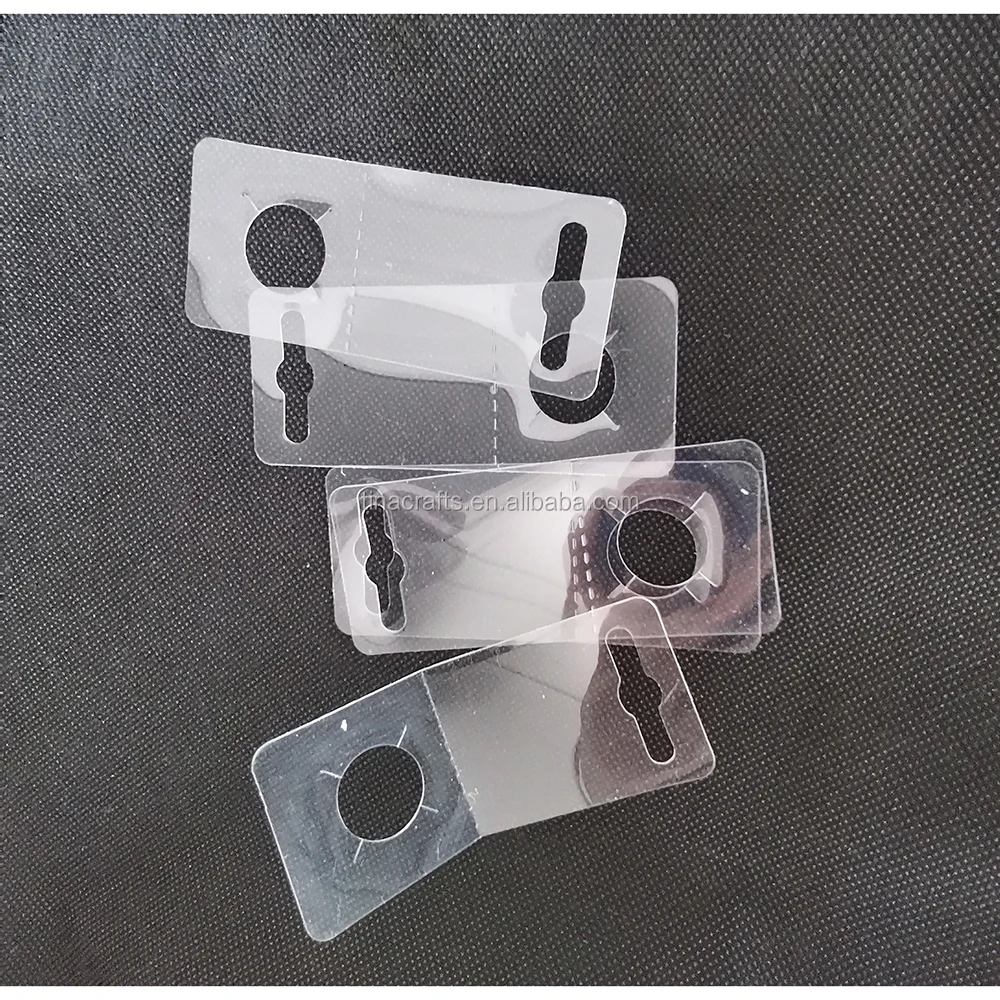 Transparent PVC Plastic Bottle Neck Hang Tabs - Customizable