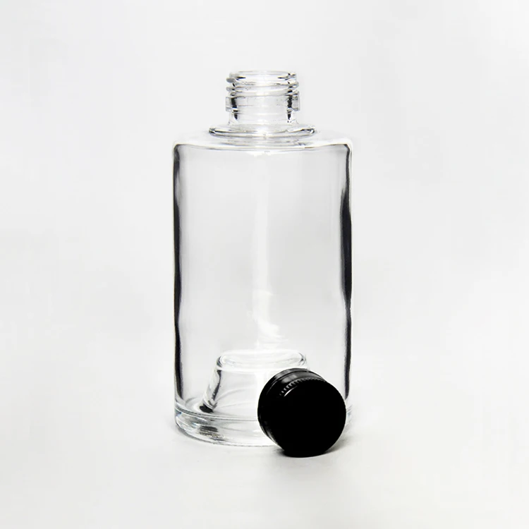 Unique 375ml 12.5oz Stackable Glass Whisky Foldable Bottle With Real ...