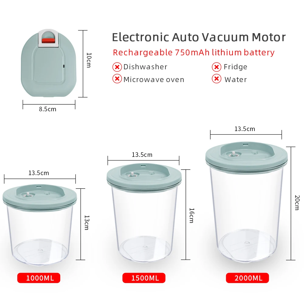 Automatic Vacuum Seal Food Storage Airtight Vacuum Canister Set - Buy ...