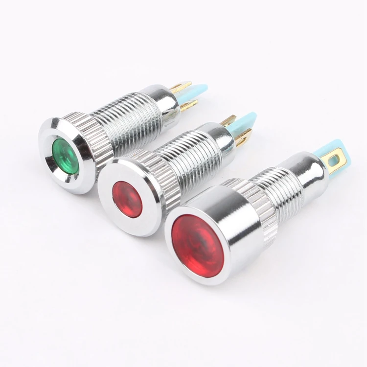 8mm Led Indicator Light Pilot 6v12v24v36v48v110v220v 12v Mini Led ...
