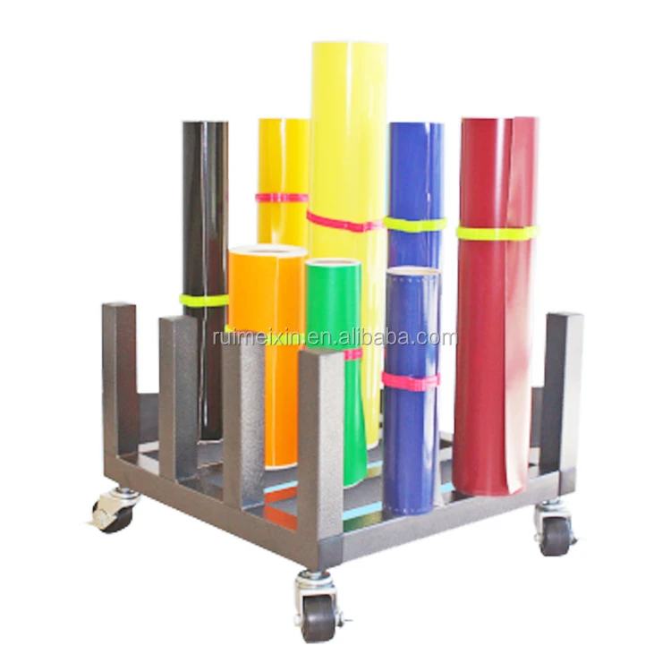 Mobile Vinyl Floor Rack - Efficient Storage Solution
