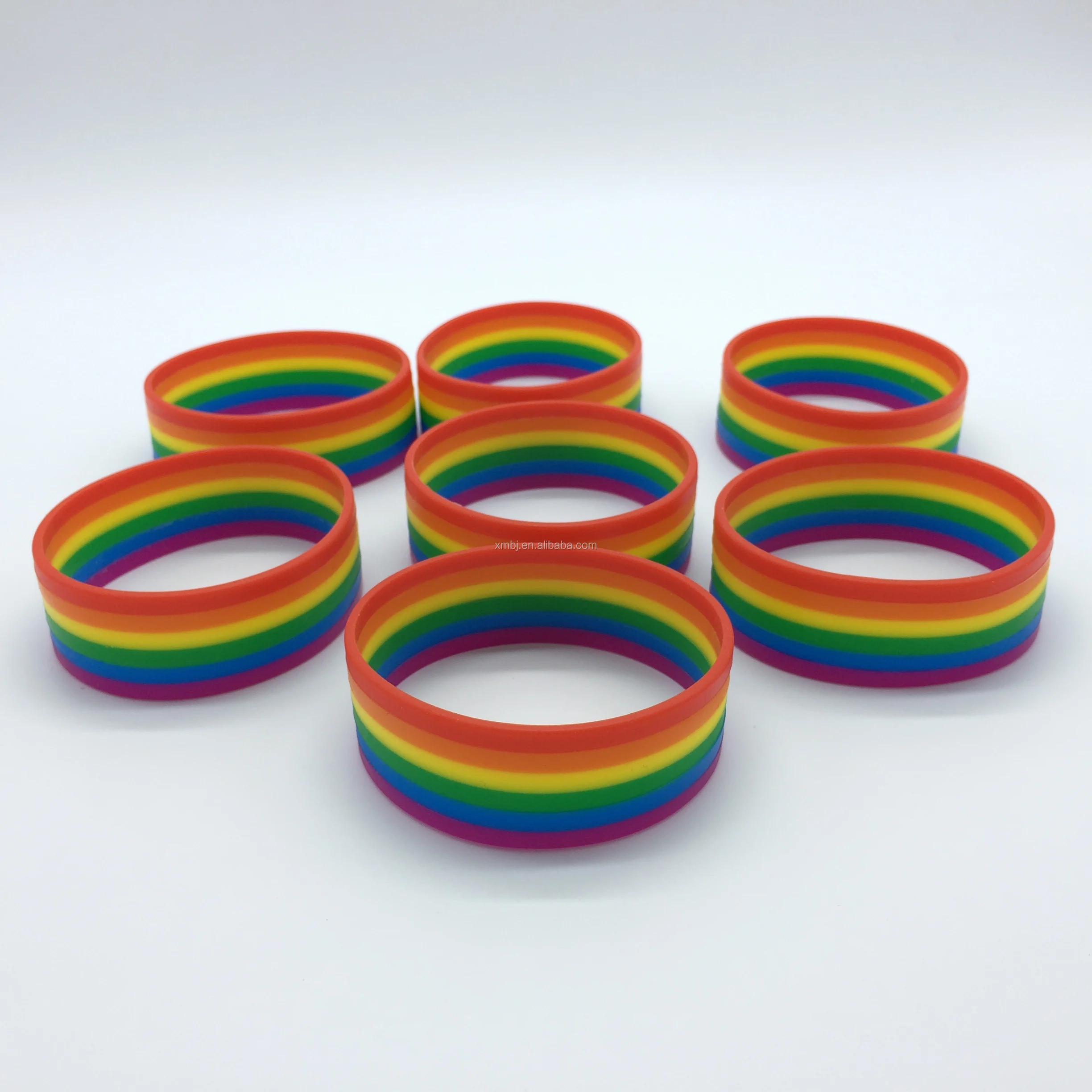 18 Types Unisex Custom Fundrai Lgbt Rainbow Letters Sports Silicone ...