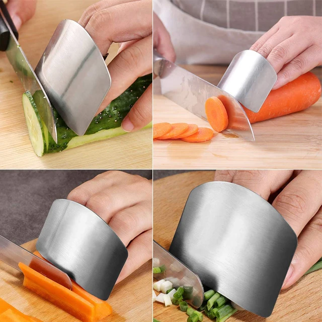 Stainless Steel Kitchen Cutting Finger Protector Guard Finger Guard ...