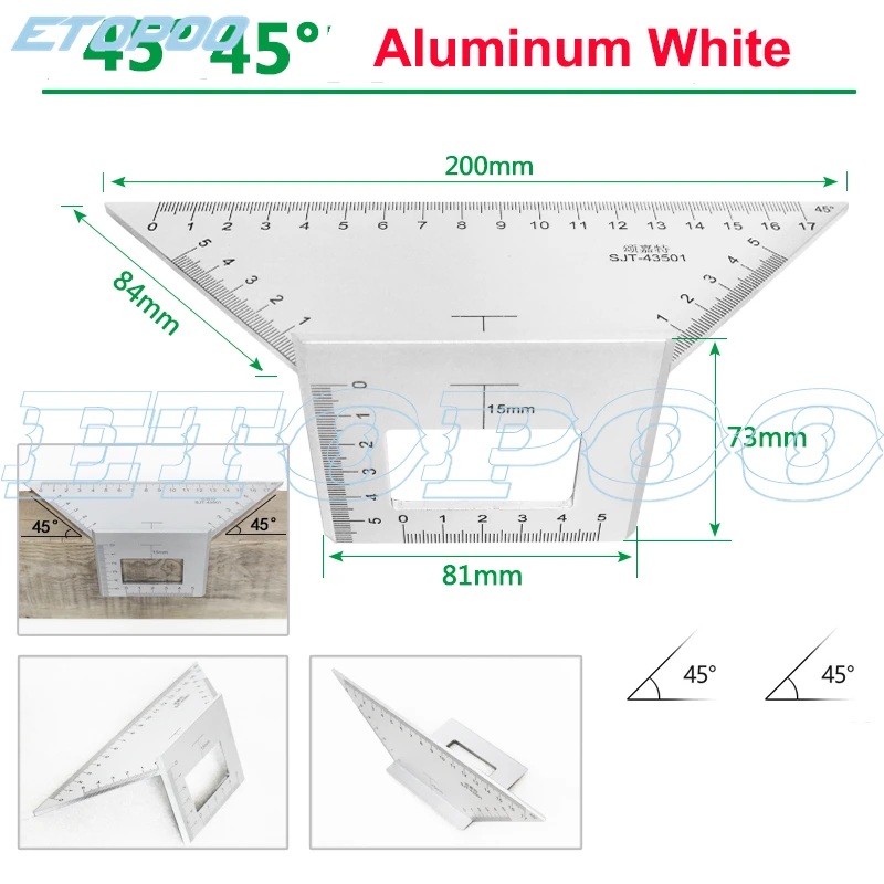 Multi-function Square 45 Degree Angle 90 Degree Aluminum Alloy - Buy ...