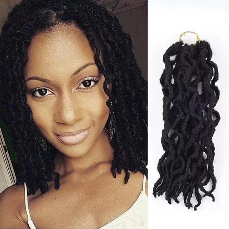 14" 18" Gypsy Locs Synthetic Hair Braid Natural Water Wave Crochet ...