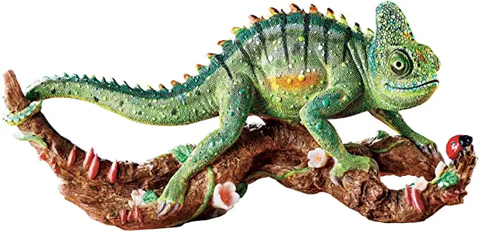 Custom Resin Chameleon Lizard Figurine Garden Statue - Buy Resin ...