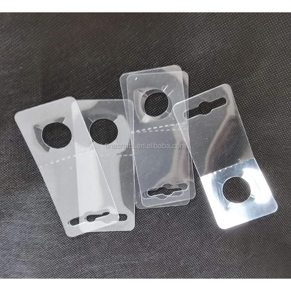Transparent PVC Plastic Bottle Neck Hang Tabs - Customizable