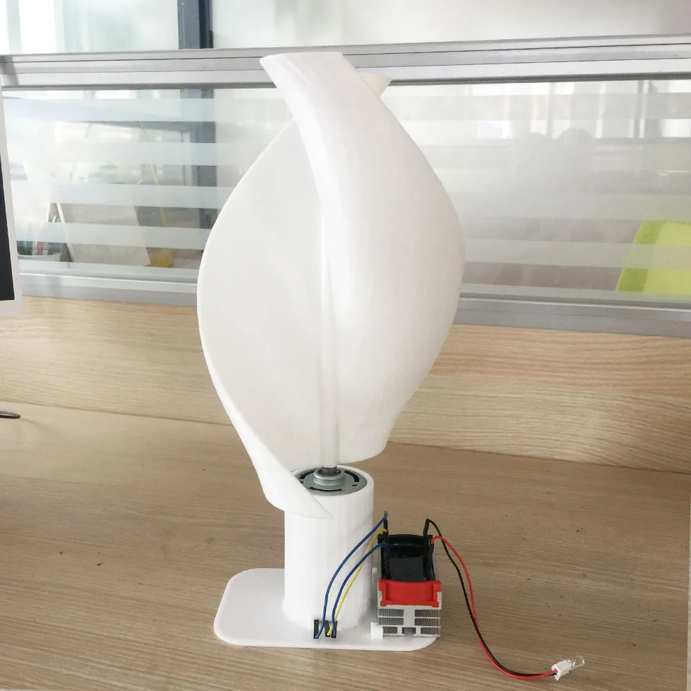 20W Micro Wind Turbine with LED Light - Vertical Wind Generator for ...