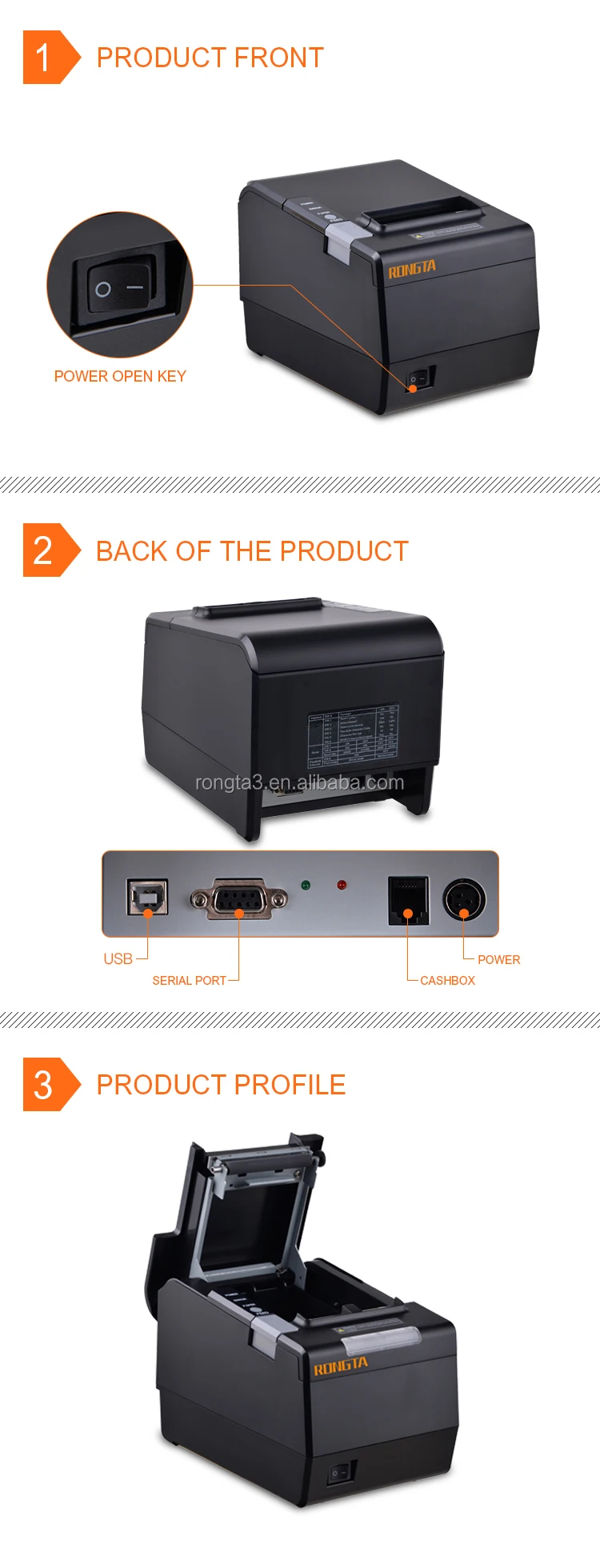 Rongta RP850 Bluetooth Thermal Receipt Printer - High Speed