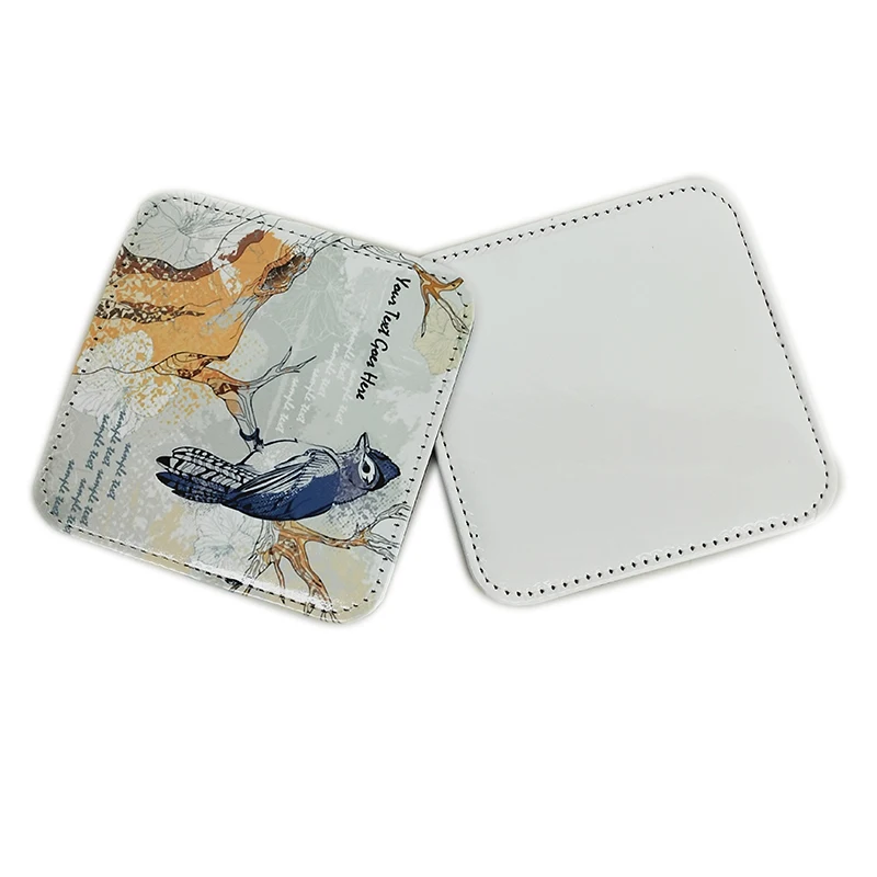 Luxury Sublimation Pu Coasters Blank Tea Coaster Custom Leather Cup ...