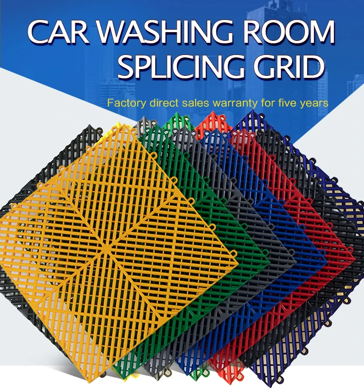 400*400*18mm For Carwash Grille Anti Slip Interlocking Garage Floor ...