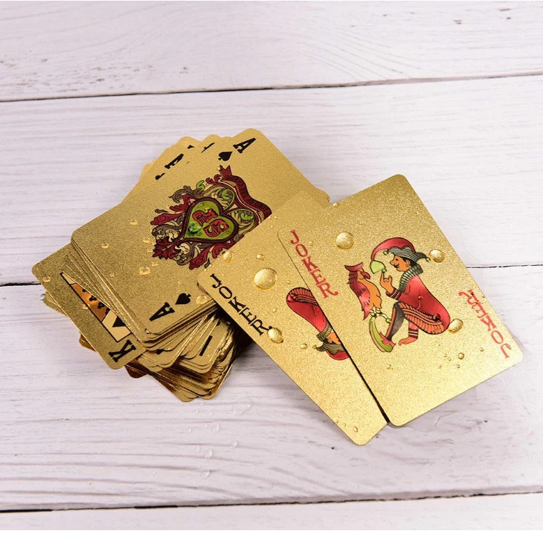 Yuanhe Luxury 24K Gold Foil Water Proof Poker Playing Cards| Alibaba.com