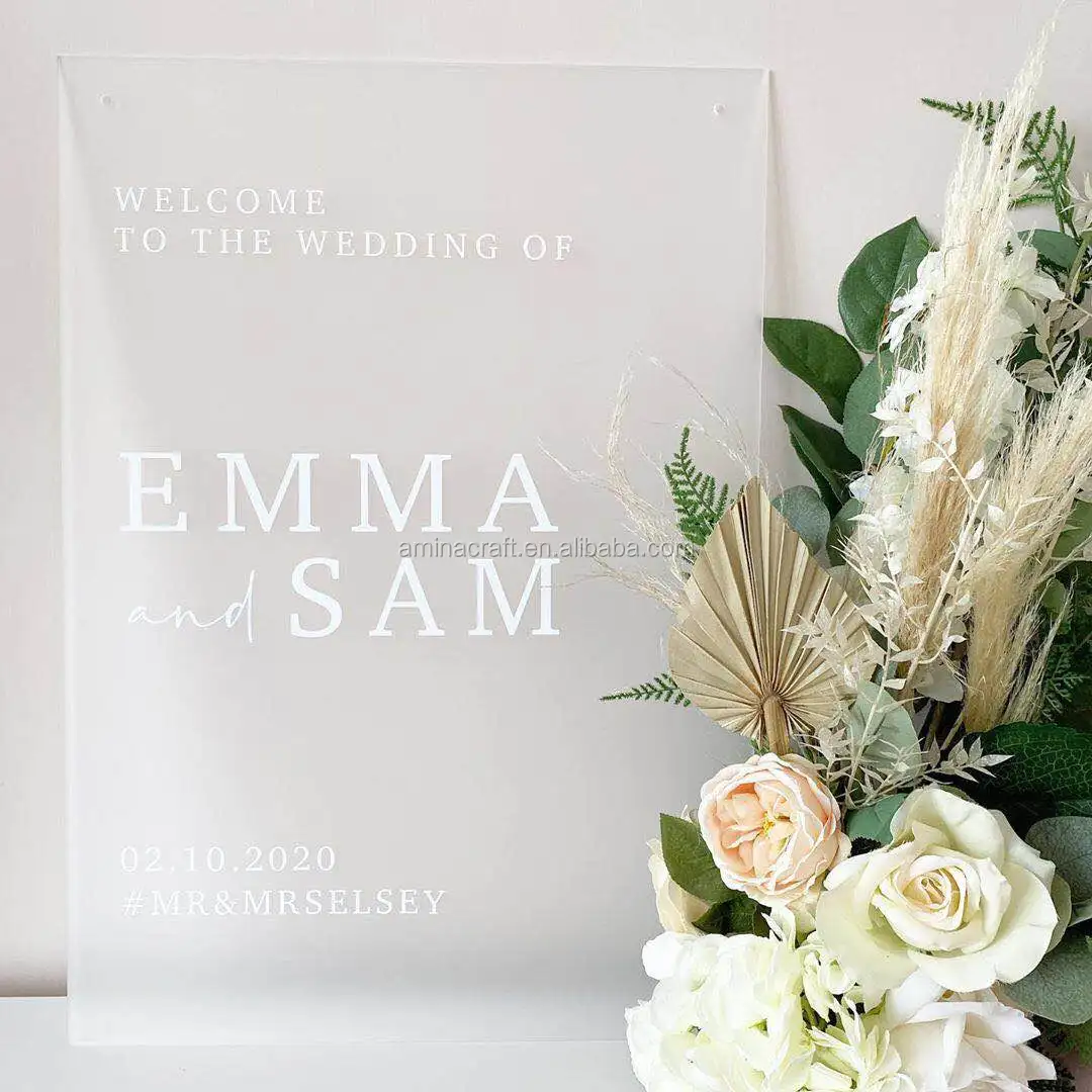Amina Craft Wedding Welcome Acrylic Sign Acrylic Table Stand Sign - Buy ...