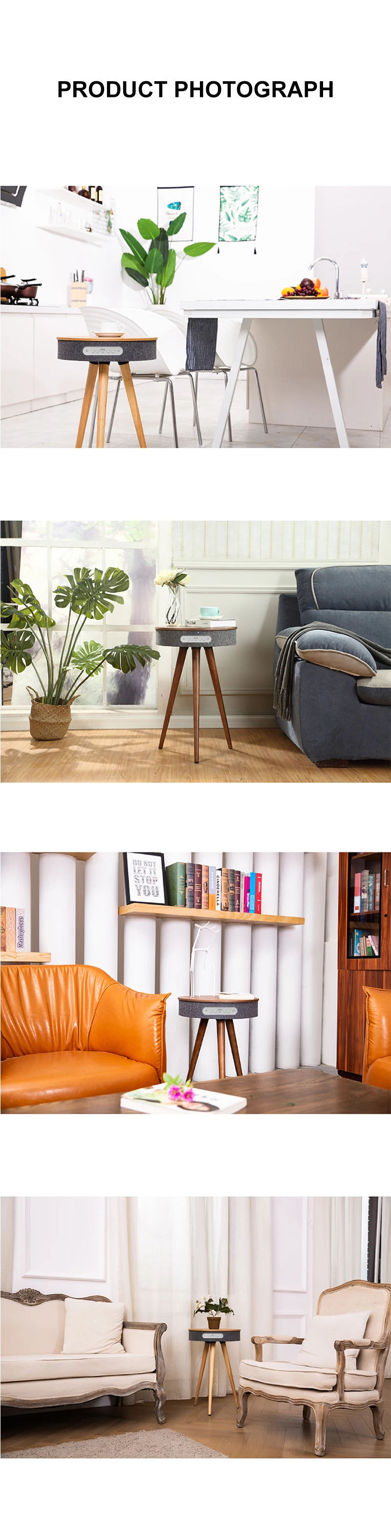 Mdf Wood Table Bluetooth Speaker Wireless Hot-selling Coffee Desk ...