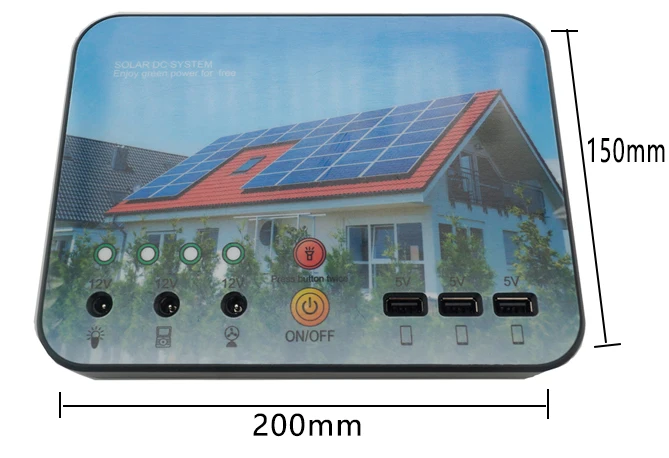 Portable Min Off Grid House Solar Charged Lighting System With Lithium ...
