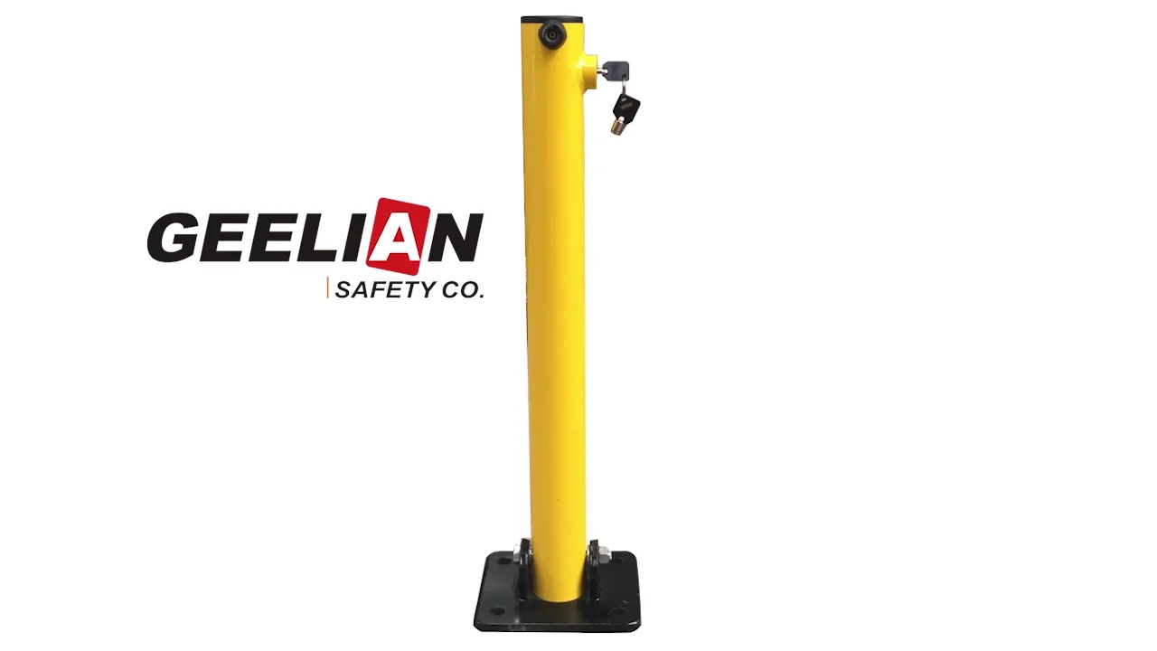 Silver Yellow Car Garage No Parking Lock Barrier Anti Theft Parking ...