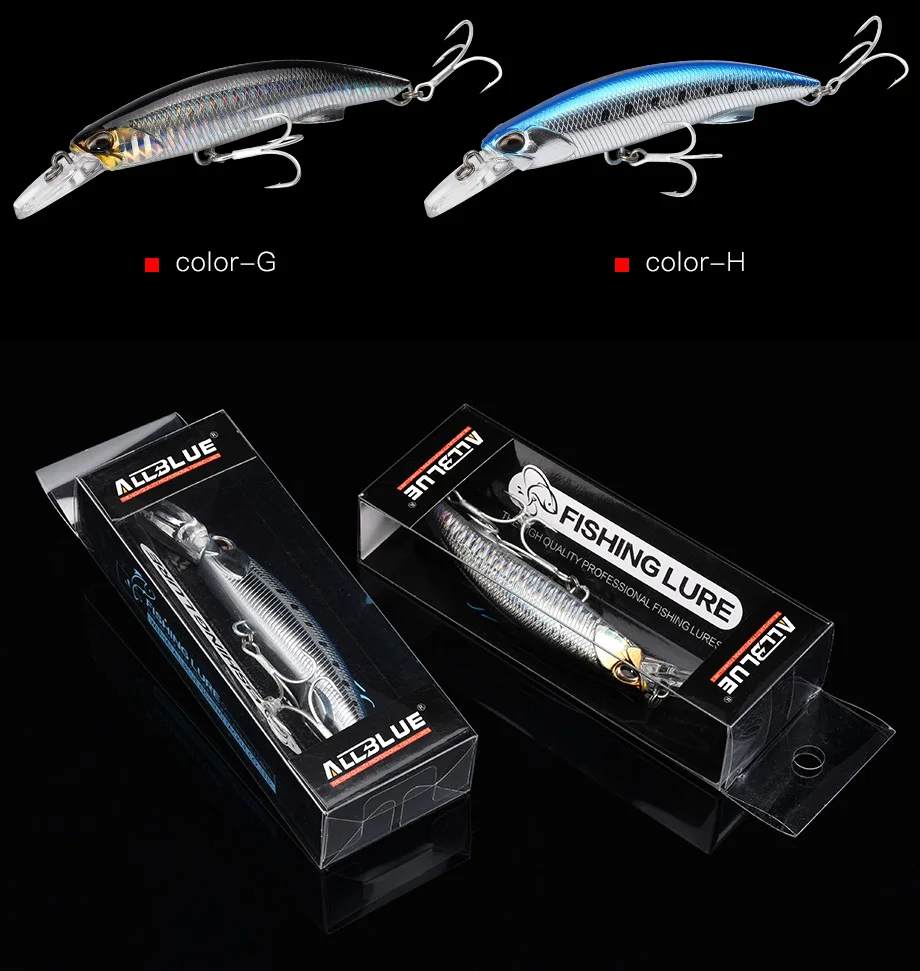 ALLBLUE 92mm ZORO Sinking Minnow - Versatile Fishing Lure
