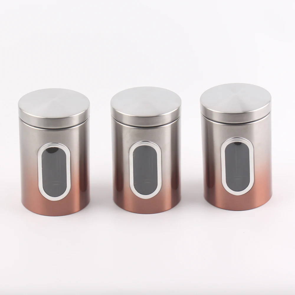 3pc De Cocina De Acero Inoxidable Conjunto De Recipiente De Azúcar ...