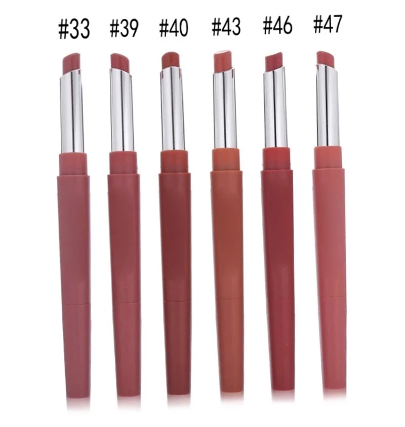 High Quality Double Sided Ended Lip Liner Lip Gloss Ombre Duo And Matte ...