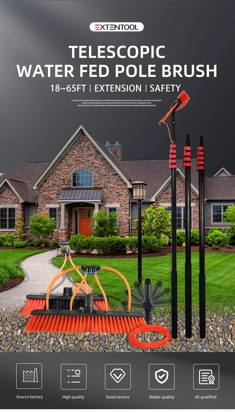 Extenclean 24ft Telescoping Water Fed Pole Window Cleaning System With ...