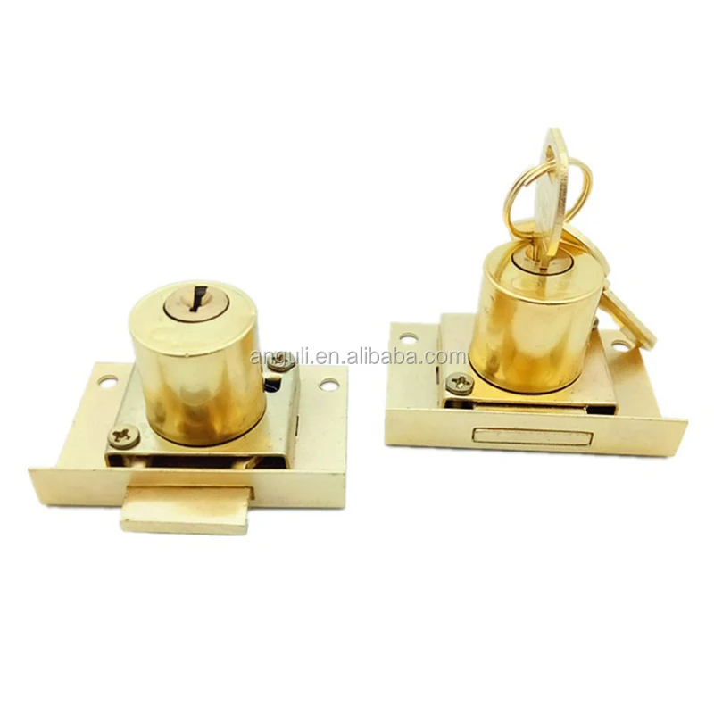 Iron Material Gold Color 808 Drawer Lock - Secure & Stylish