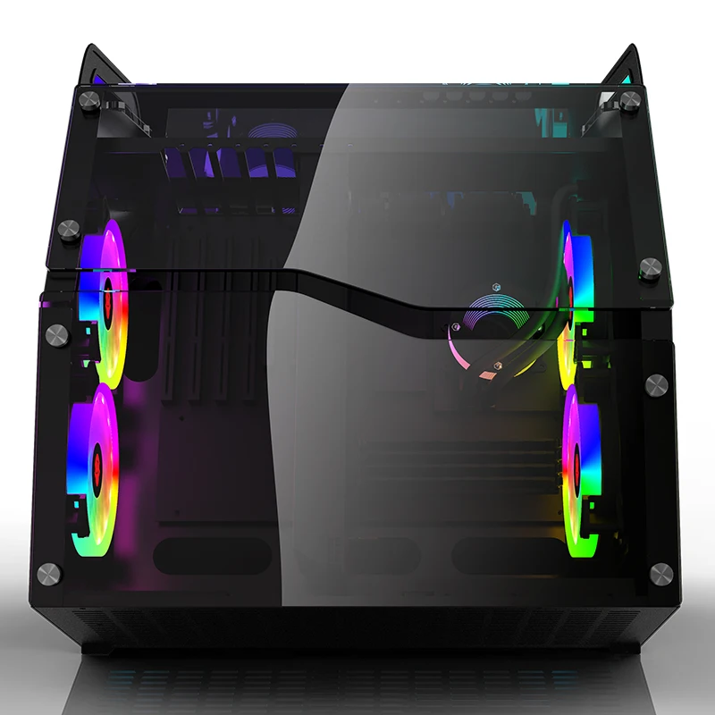 Panoramic Perspective Glass Computer Case Special-shaped Rgb Cabinet ...