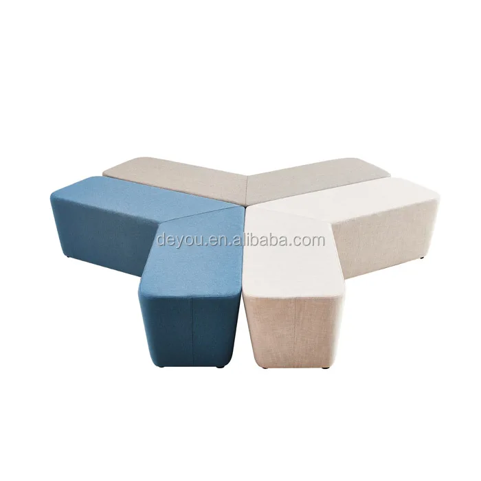 Pu Sofa Couch With No Backrest,Footprint Shape Of Soft Seating,Sofa ...