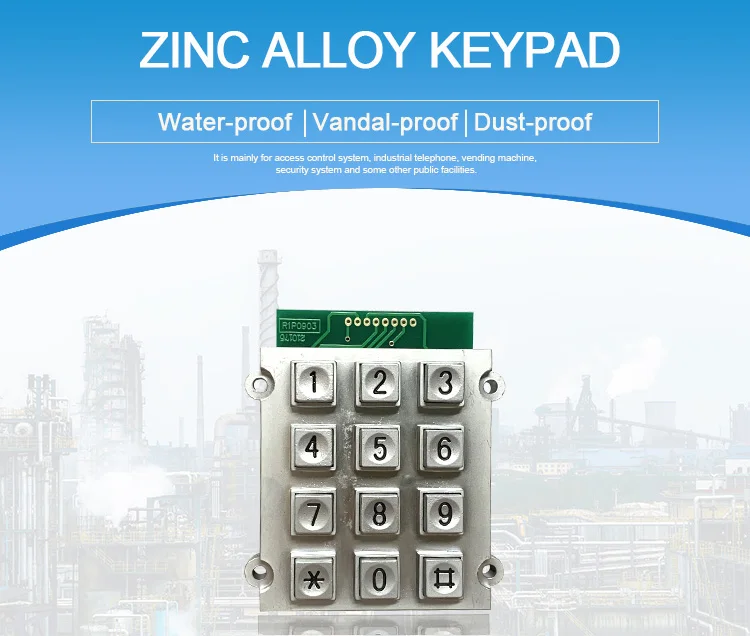 Dot Matrix Numeric Braille Metal Keypad For Public Use - Buy Braille ...