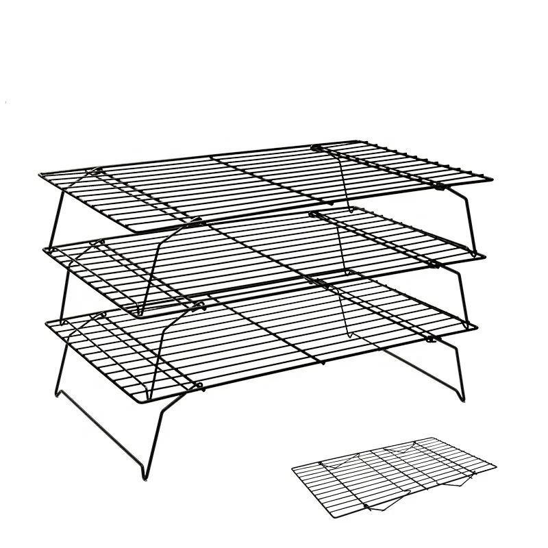 3-tier Stackable Cooling Rack Non-stick Wire Cake Rack For Pies/cookies ...
