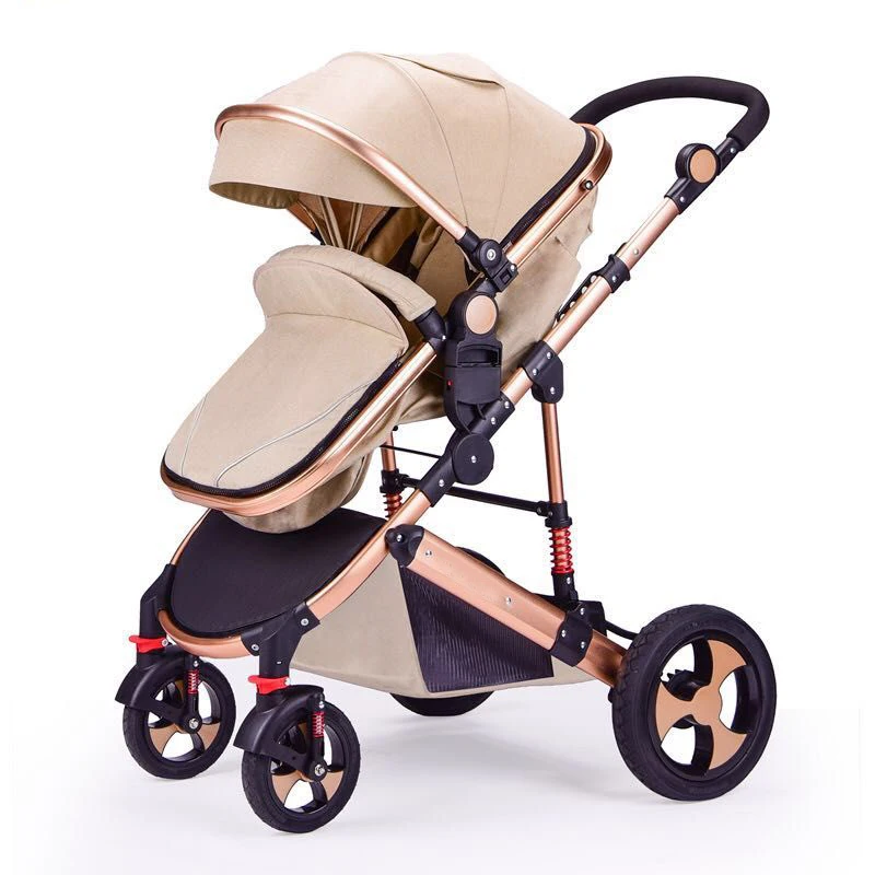 Folding Reclining Baby Pram Stroller - 3-in-1 for 0-3 Years