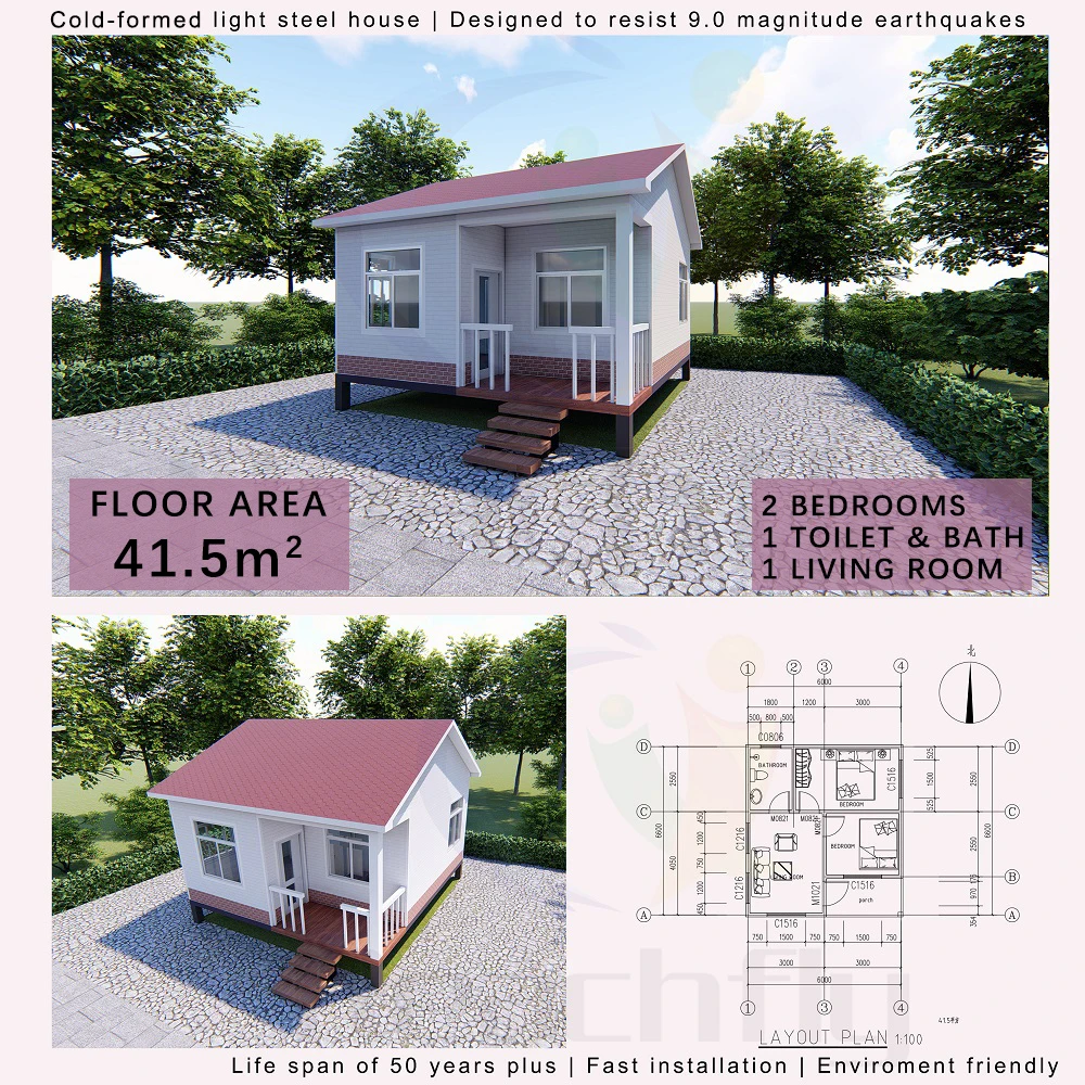 2 Bedroom Prefab House Design Granny Flat Kits - Buy Granny Flat,2 ...