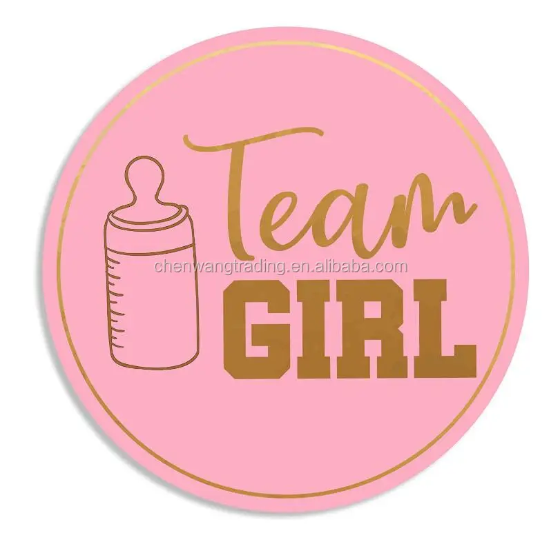 Team Boy and Team Girl Labels for Baby Shower Gender Reveal