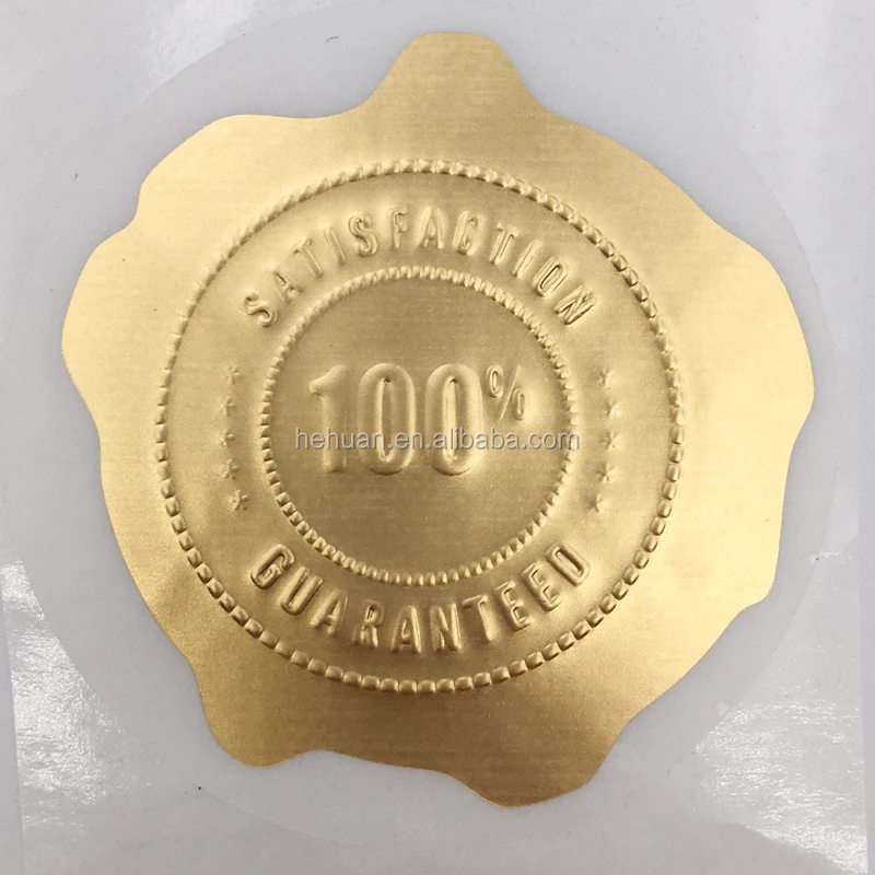 Golden Color Aluminum Foil Material Gold Custom Logo Embossing Stamp ...