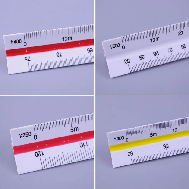 Three Edge Triangle Scale Ruler Plastic Engineering Design Ruler - Buy ...