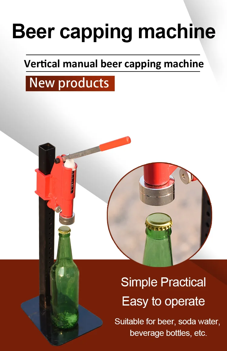 Beer Bottle Capping Machine Beer Bottle Lid Lock Machine Used For Craft ...