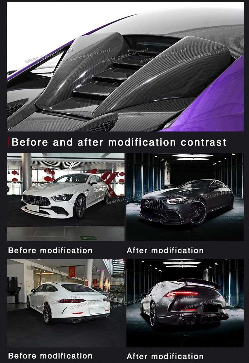 Novi Style Carbon Fiber Rear Air Intake Engine Cover With Louver Flow ...